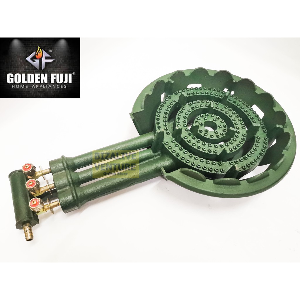 Golden fuji c-40 cast iron burner | 3 pipe high pressure gas stove ...