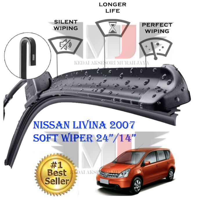 Nissan Grand Livina 2007 100 Car Wiper Soft Rubber Wipers Blade