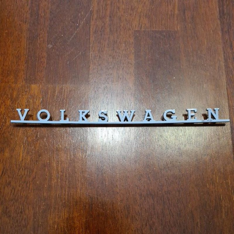 VOLKSWAGEN Script Badge Emblem Chrome Type 2 Bus 63-72 Rear Hatch VW T2 ...