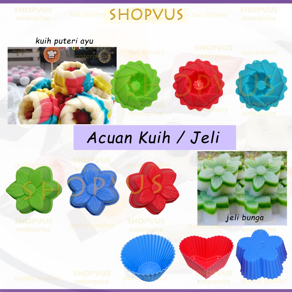 Plastic Jelly Mould / Cake / Pudding Mould / Acuan Jeli / Acuan Pudding ...