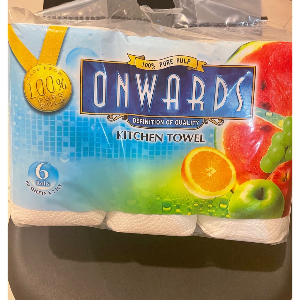 Onwards Kitchen Towel 6 Rolls X 80 Sheets X2 Ply | Shopee Malaysia