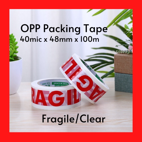 OPP Transparent Tape 48mm x 100m Fragile | Shopee Malaysia
