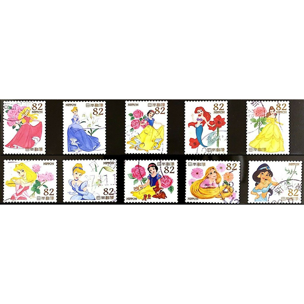 Japan 2015 G116 Disney Princess stamps 10v USED | Shopee Malaysia