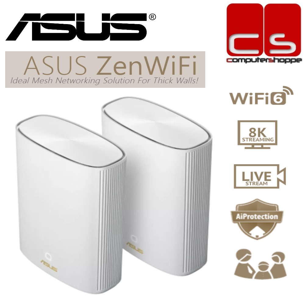 ASUS ZenWiFi AX Hybrid XP4 AX1800 + AV1300 WiFi 6 Powerline Mesh WiFi ...
