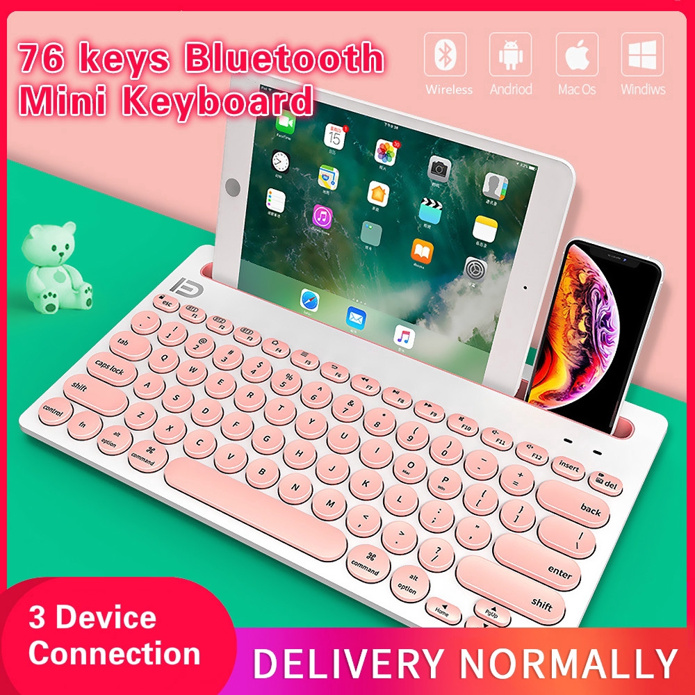 [ REDUCTION MYR 8.70 ] Multi-Device Bluetooth Wireless Keyboard Mini 76 ...