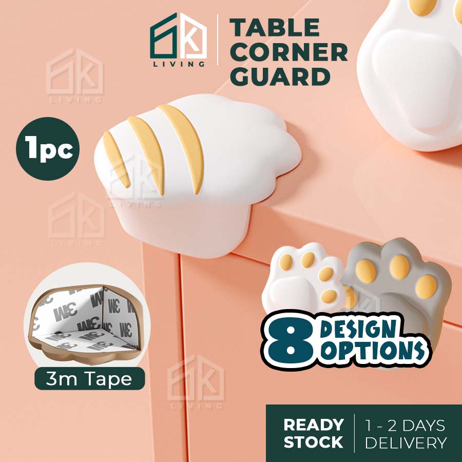 Soft Cat Paw Table Corner Guard Silicone Cabinet Edge Corner Protector ...