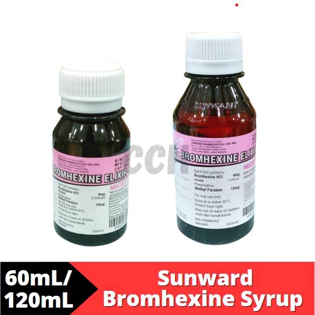 Sunward Bromhexine Syrup 60mL/120mL | Shopee Malaysia