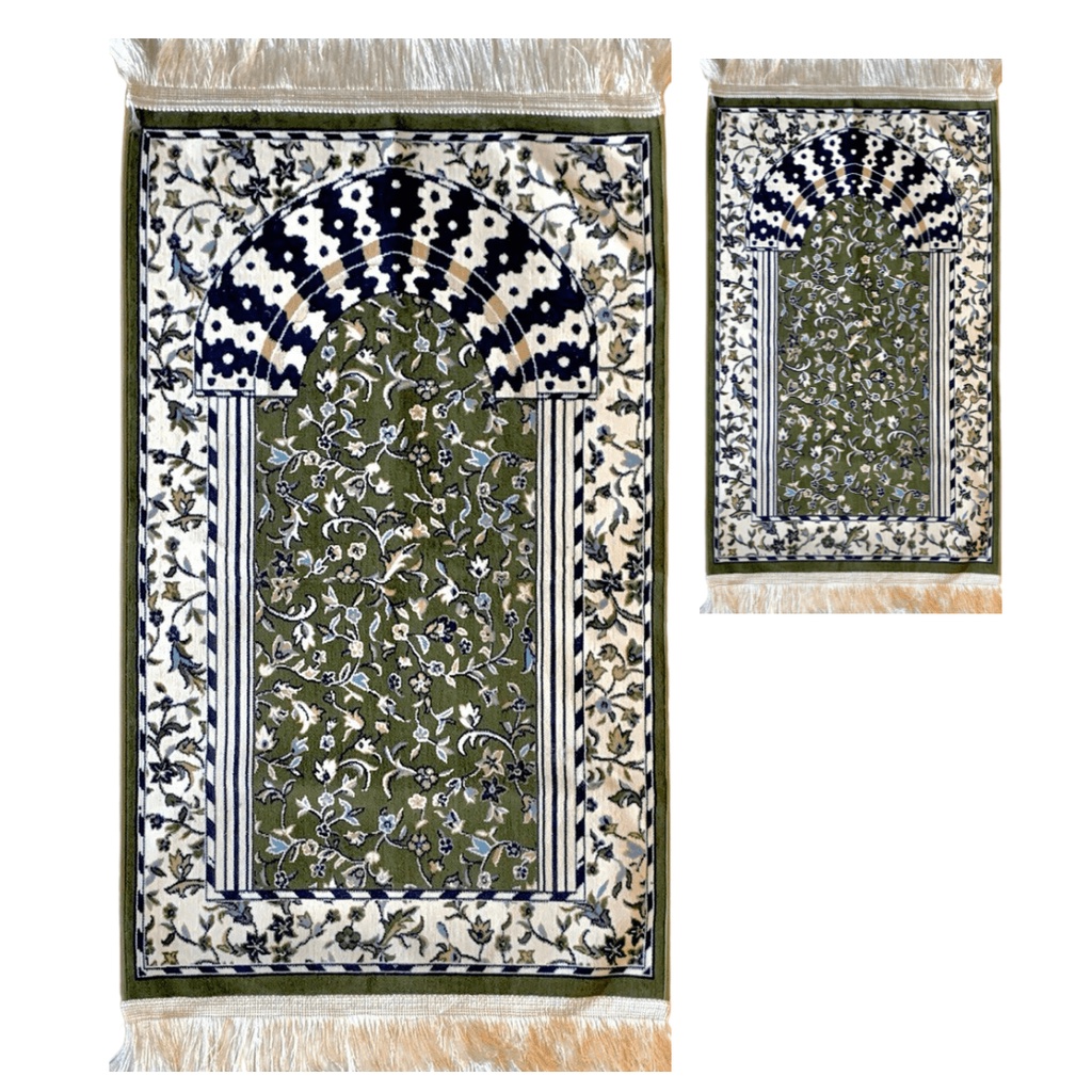 Sejadah Raudhah Premium Hijau Merah Kiswah Kaabah Madinah Mekah Makkah ...