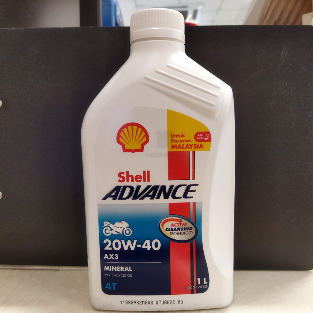Shell Advance 4T AX3 20W-50 Mineral Motorcycle Engine Oil (1L) | Shopee ...