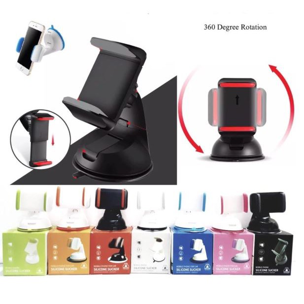 [Ready Stock] Mobile Phone Silicone Sucker Multi Surface Universal Car Mount | Shopee Malaysia