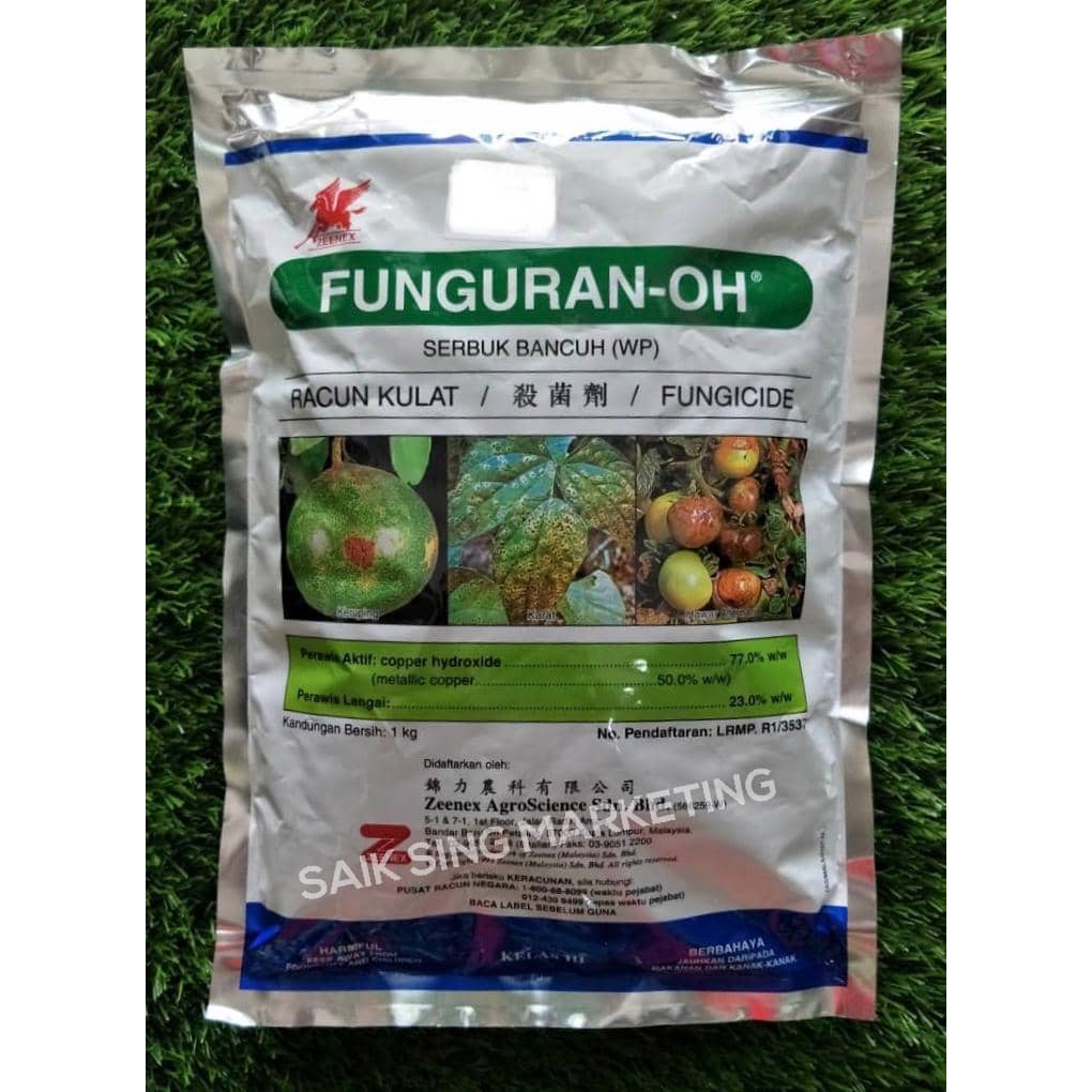 1KG Zeenex Funguran-Oh Copper Hydroxide 77% Fungicide Racun Kulat ...