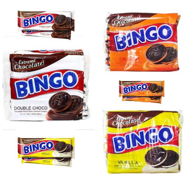 Bingo Extreme Chocolate Cookie Cream Biscuits 28g. x 10 PCS. | Shopee ...