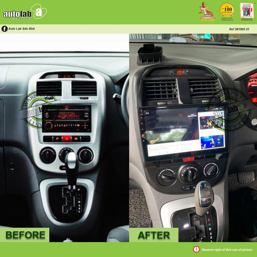 Big Screen Casing Android 10 inch Proton Exora (Class A) (Black Color ...