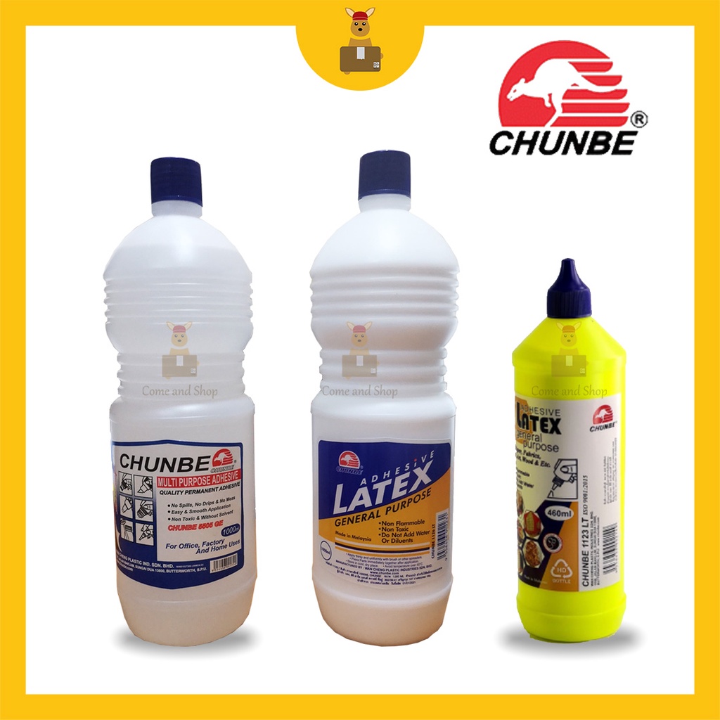 CHUNBE Multipurpose Adhesive Clear Glue Latex Glue (1000ml / 460ml ...