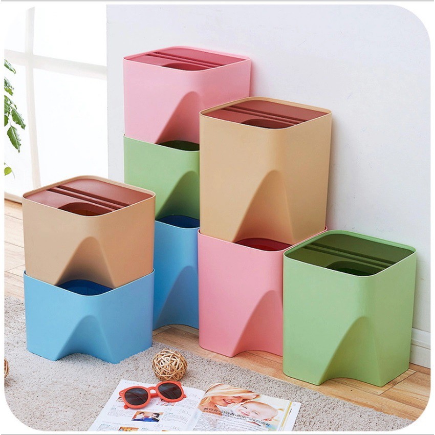 Japanese Style Stack-able Space Saving Sorting Garbage Dustbin Recycle ...
