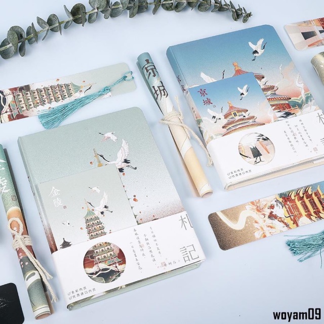 Chinese Style Art Retro Notebook Set Beautiful Antiquity Full Color ...