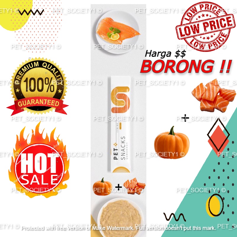 HIGH VITAMIN SALMON+PUMPKIN 15G CAT SNACK CREAMY PASTE CAT STICK CAT ...