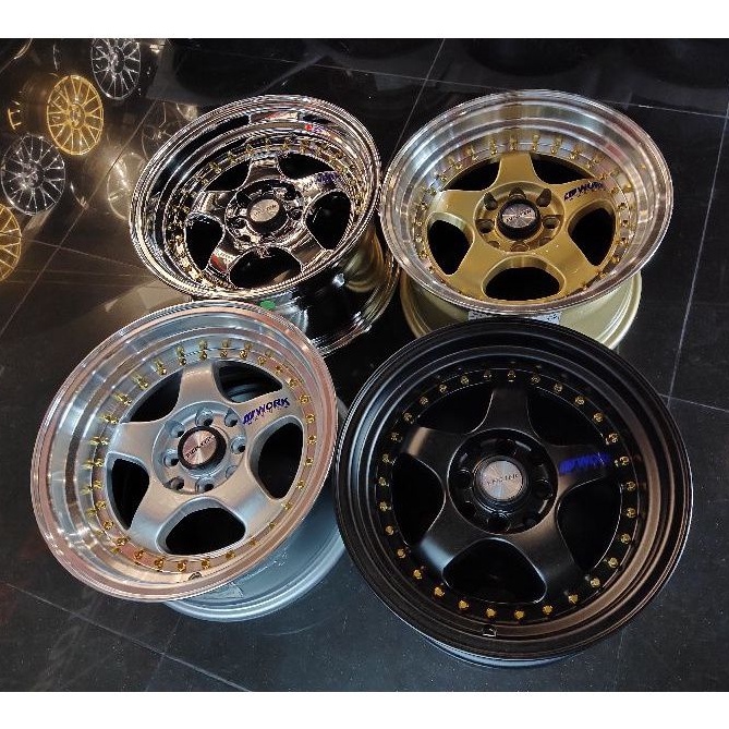 NEW RIM 15 8JJ WORK MEISTER S1 WAJA GEN2 IRIZ PERSONA SAGA MYVI WIRA ...