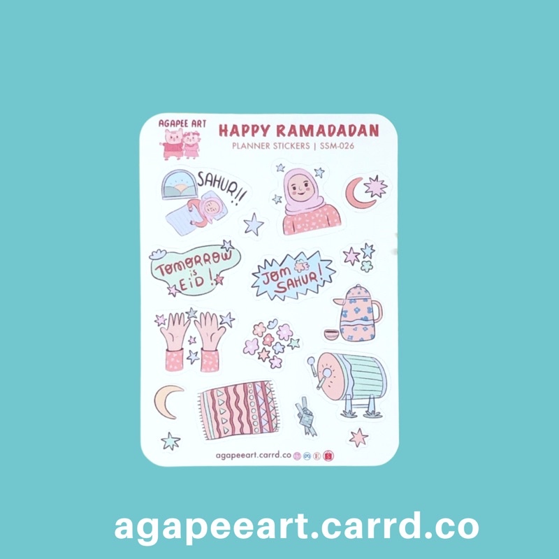 HAPPY RAMADAN [SSM 026] - Sticker sheet, Raya stickers, Ramadan ...