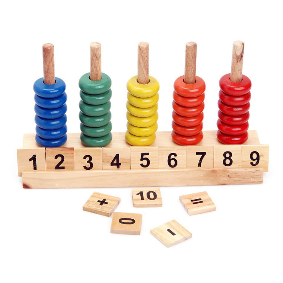 Wooden Abacus Helps Children Learn To Count Numbers For Children In ...