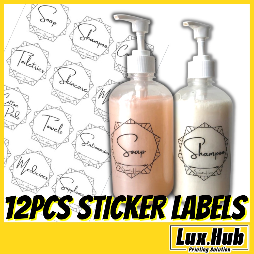 Round Sticker Label for Kitchen & Home | Transparent & Waterproof ...