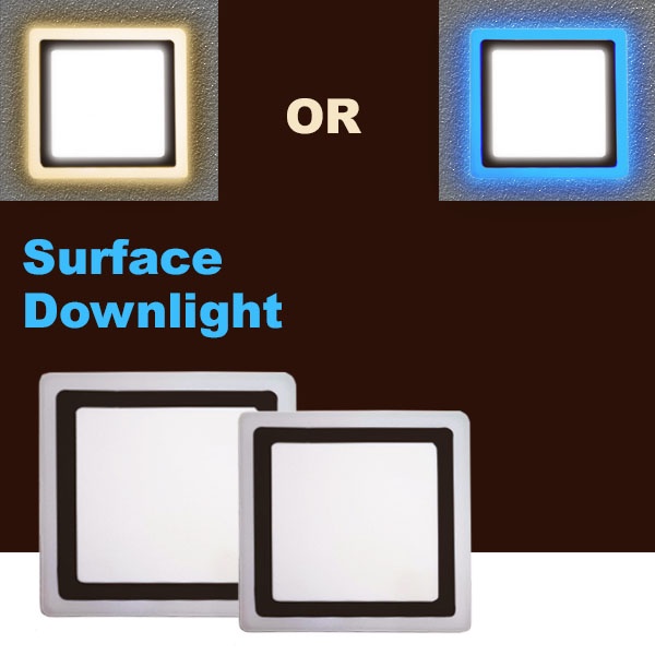Surface Square Panel Light Black Frame / Square Surface Ceiling Light ...