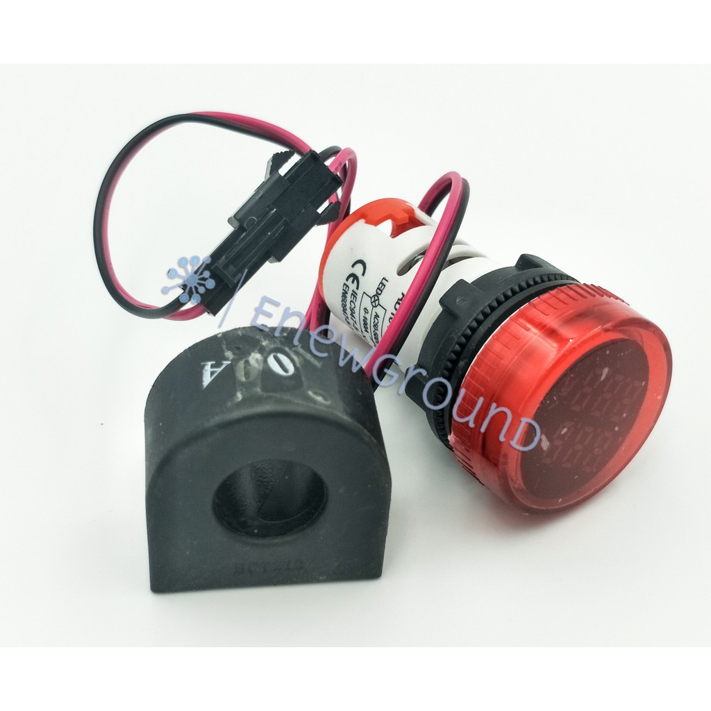 AC voltage sensor and current transformer (With display, red) | Shopee ...