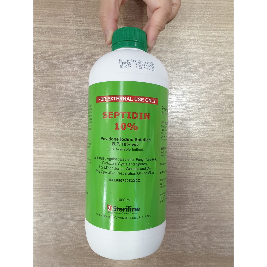 STERILINE SEPTIDIN 10% POVIDONE IODINE 1000ML | Shopee Malaysia