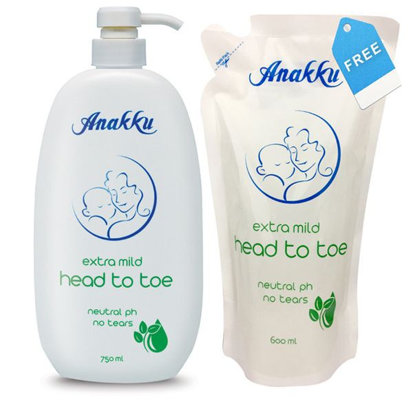 Anakku Baby Head To Toe (750ml) [Free Refill 600ml] | Shopee Malaysia
