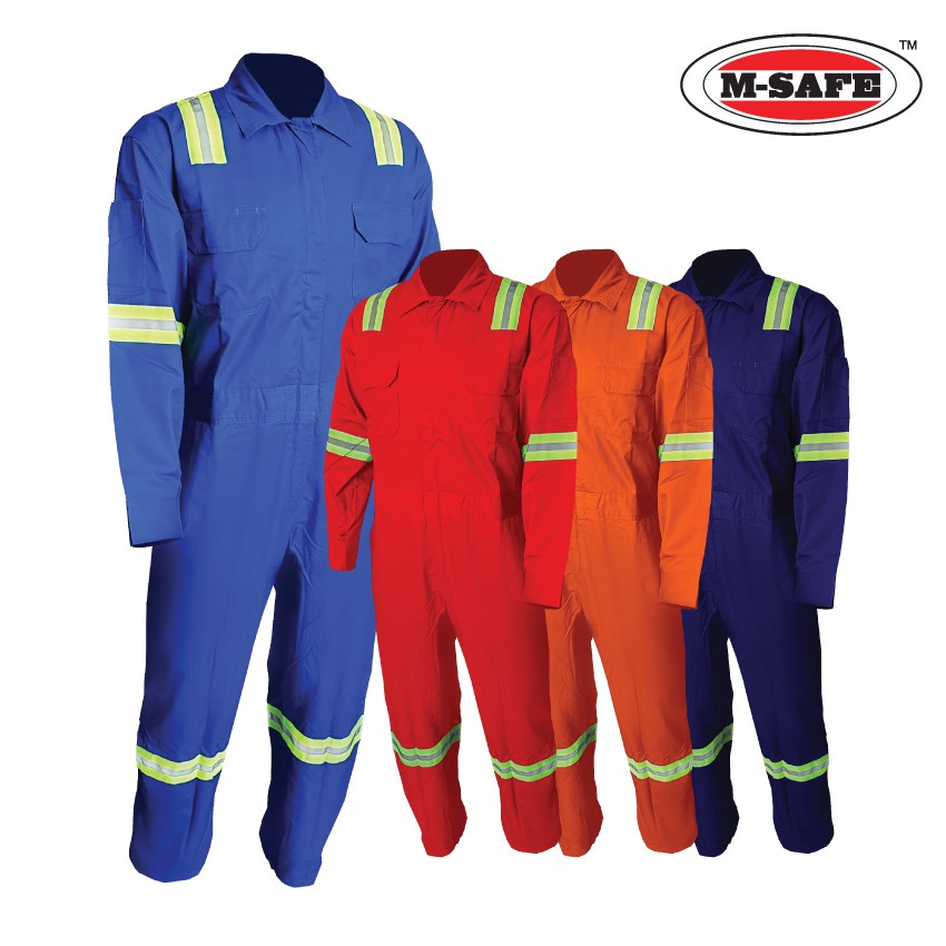 M-Safe Cotton Safety Work Coverall With Reflector (1 Pair) | Shopee ...