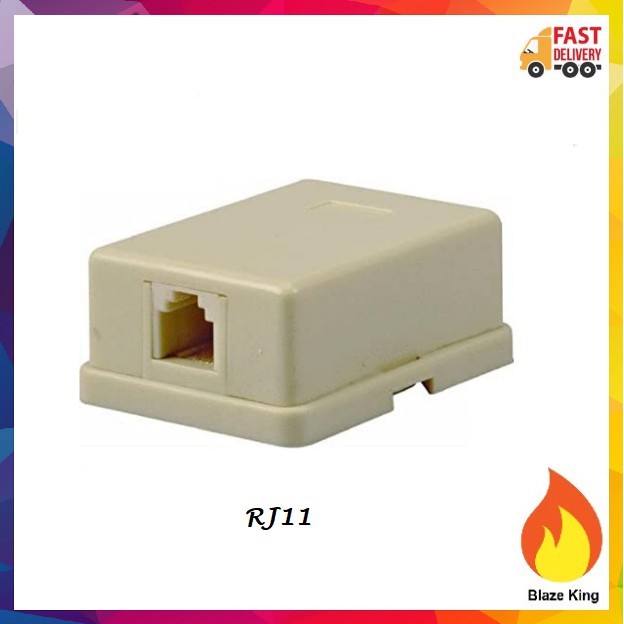 RJ11 Telephone Socket Wall Surface Mount (1 Port) | Shopee Malaysia