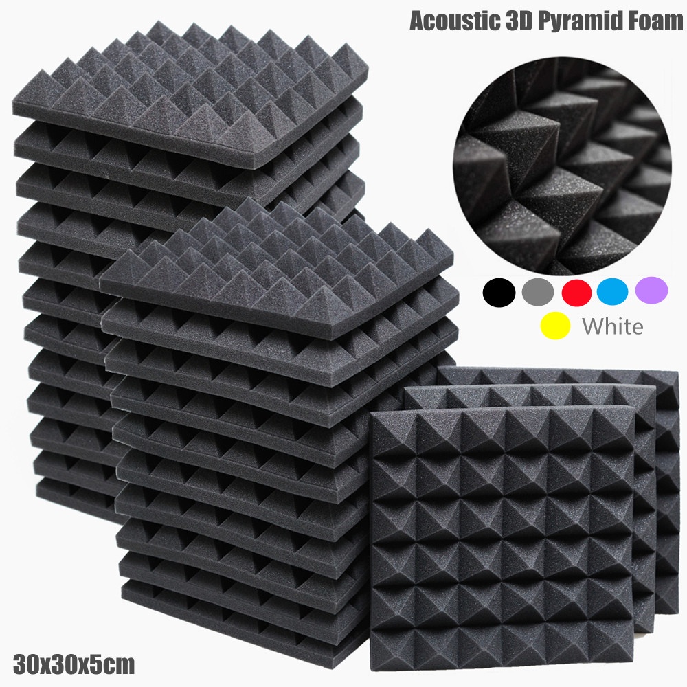 6/12 Pieces Various Size Studio Soundproof Foam Board Soundproofing ...