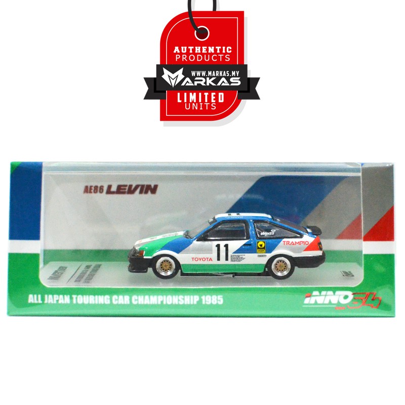 INNO MODELS INNO64 1/64 TOYOTA COROLLA LEVIN AE86 #11 TRAMPIO JTCC 1985 ...