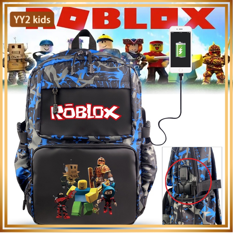 DynaBlocks Roblox Game Cartoon Nylon Casual Student Camouflage Backpack ...
