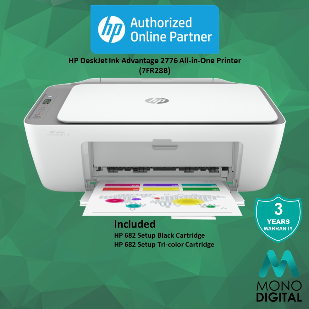 Hp printer 2777 / 2776 deskjet ink advantage all in one printer wifi ...