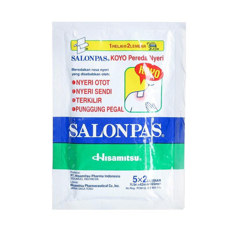 Salonpas Super Koyo Pereda Nyeri 5 helai x 2 lembar depan belakang ...
