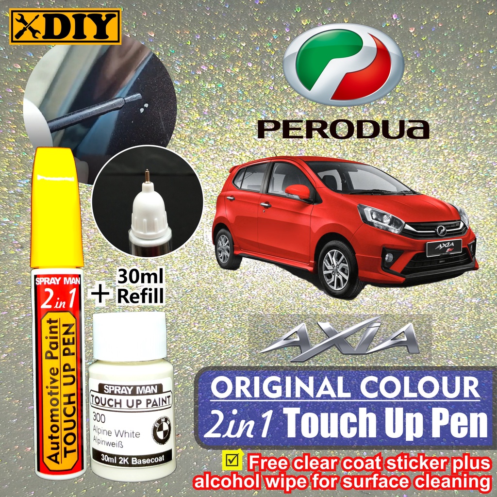 Perodua Axia 2in1 Touch Up Pen Original Colour Automotive Paint ...