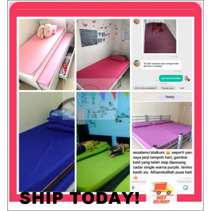 Cadar Single Lembut cadar asrama bergetah | Shopee Malaysia