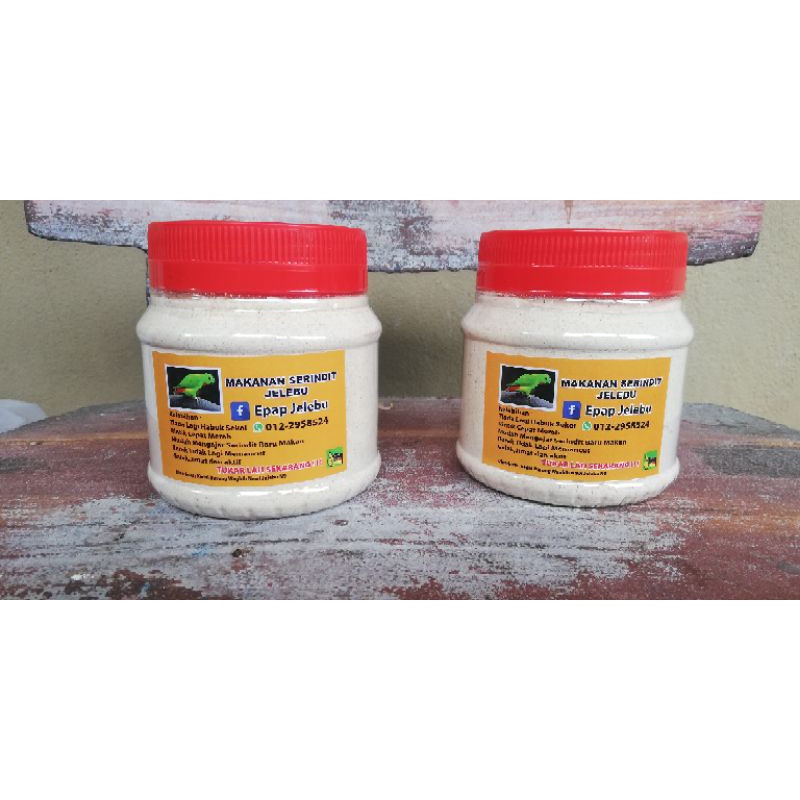 MAKANAN BURUNG/DEDAK SERINDIT JELEBU 500gram (Hanging Parrot food ...