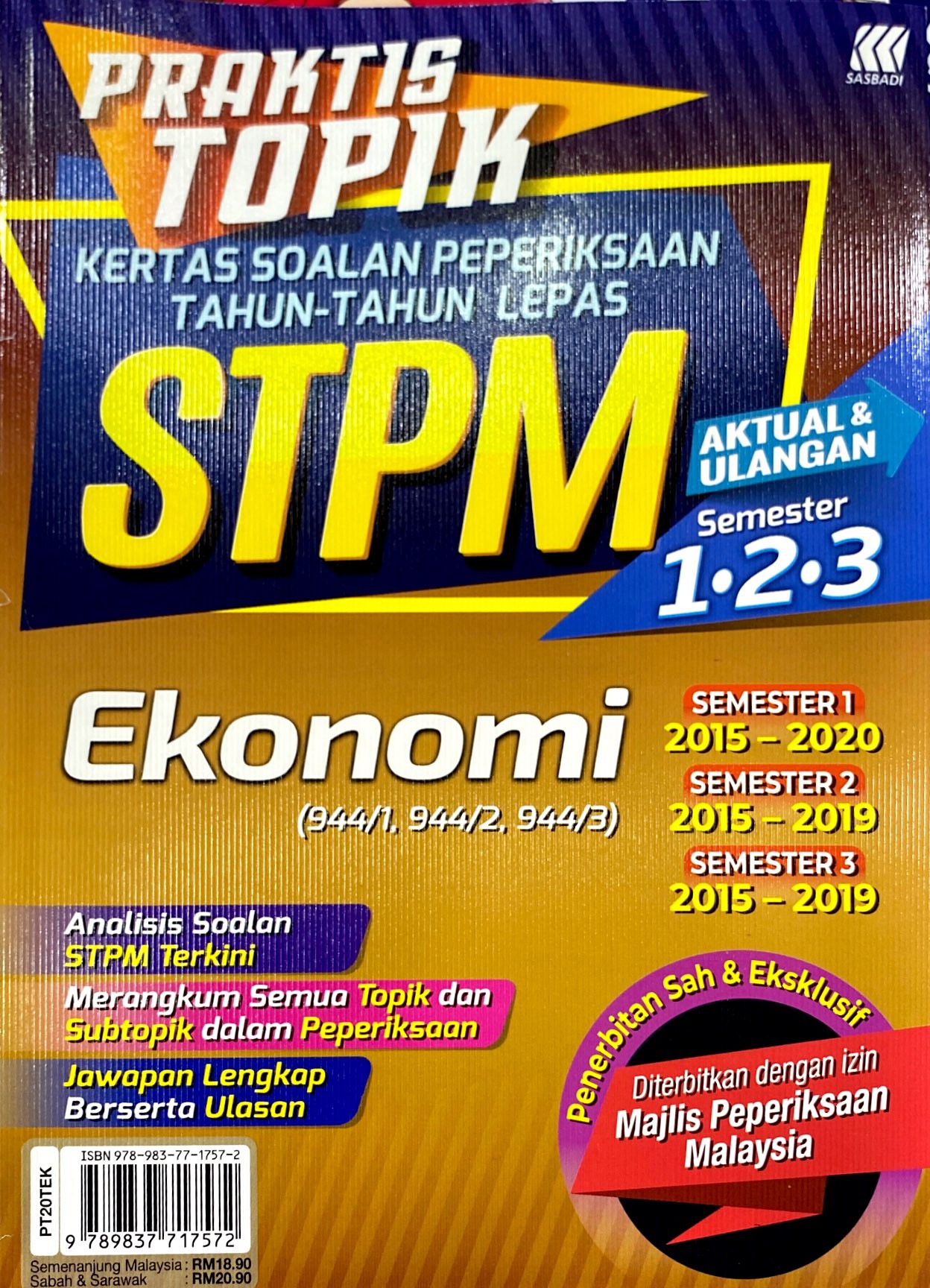Buku kerja / buku latihan praktis topik ksptl stpm semester 1,2,3 ...
