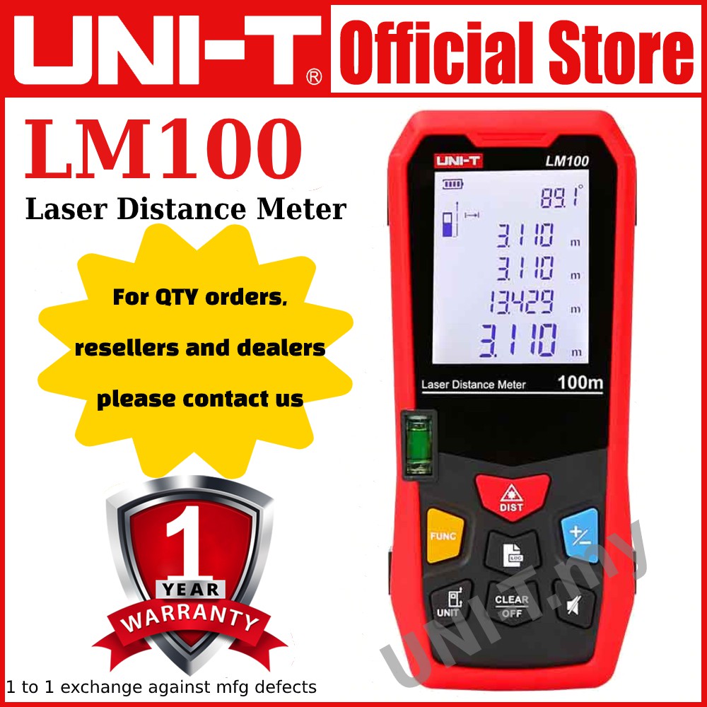 UNI-T LM Series LM100/LM40/LM60/LM80 Laser Distance Meter | Shopee Malaysia