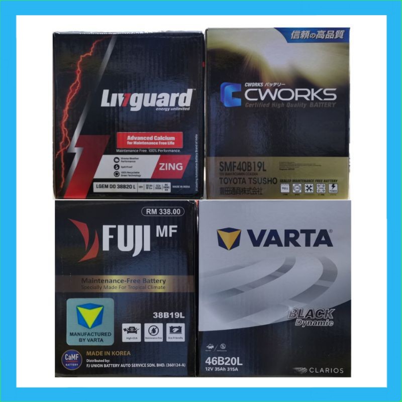 Car battery ns40zl 40b19l 38b20l 38b19l 46b20l ns40 perodua kancil kenari kelisa viva myvi axia ...