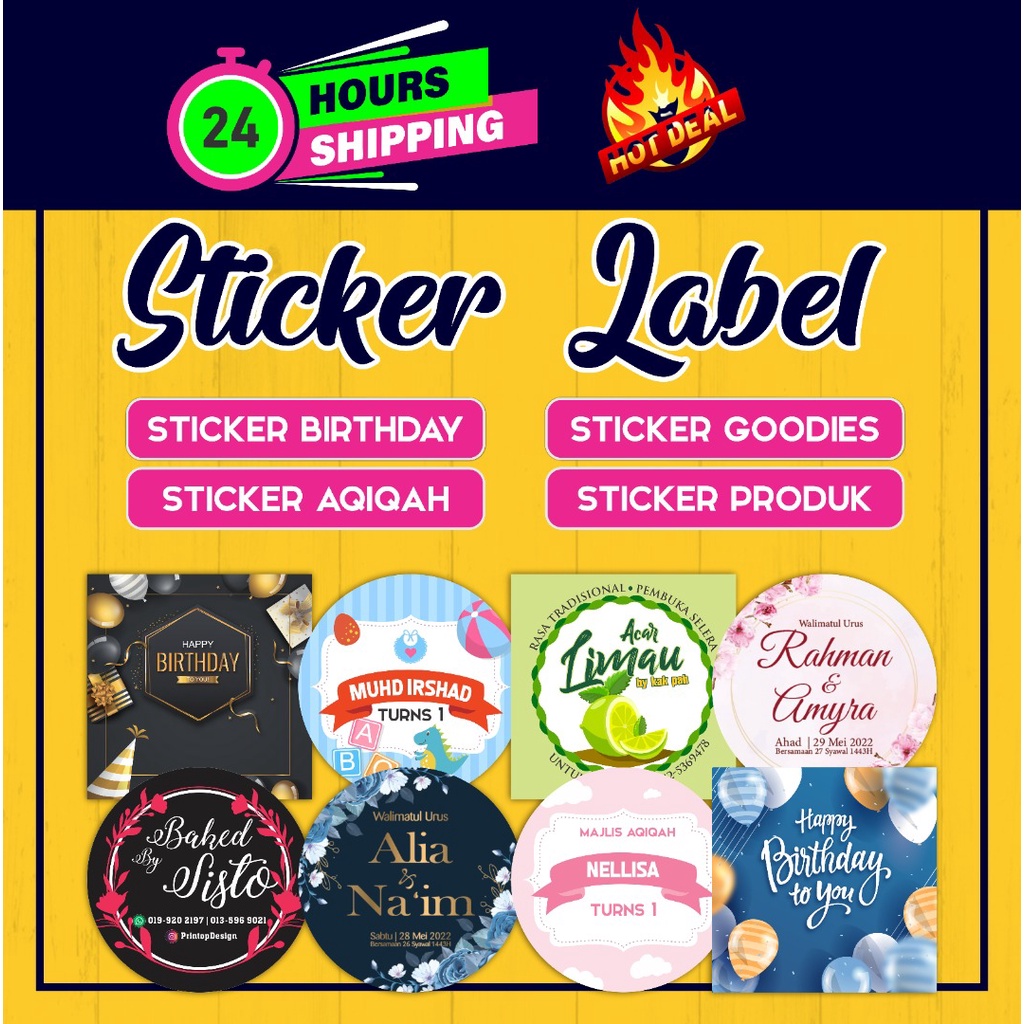 STICKER LABEL FAST SHIPOUT - Aqiqah / Kahwin / Produk | Shopee Malaysia