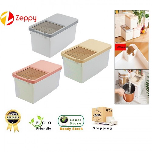 Tempat Simpan Beras Kapasiti Besar Kitchen 10kg Rice Barrel Dispenser ...