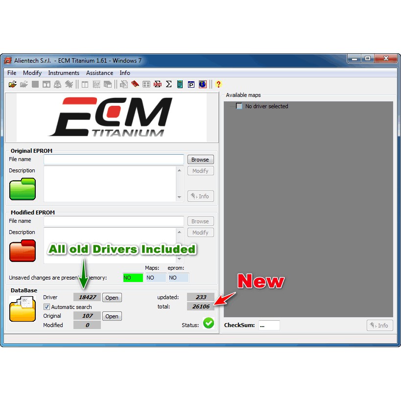 Ecm Titanium 1.61 with 26100 Drivers Soft of Tuning Remap Control Unit ...