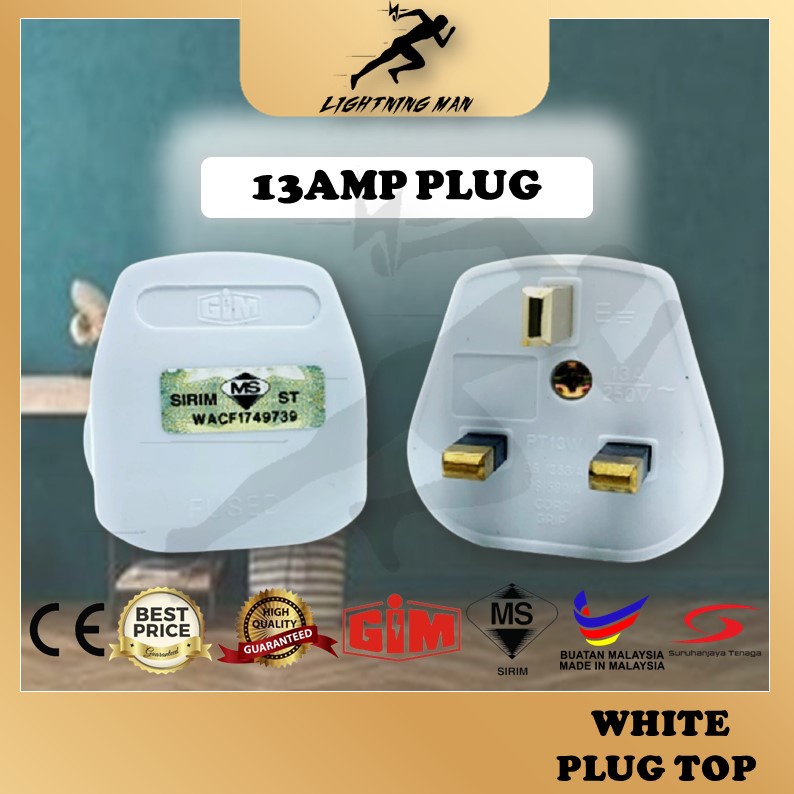 [SIRIM] GIM 13A Plug Top UK Standard / 3 Pin Plug Top / BS Standard ...