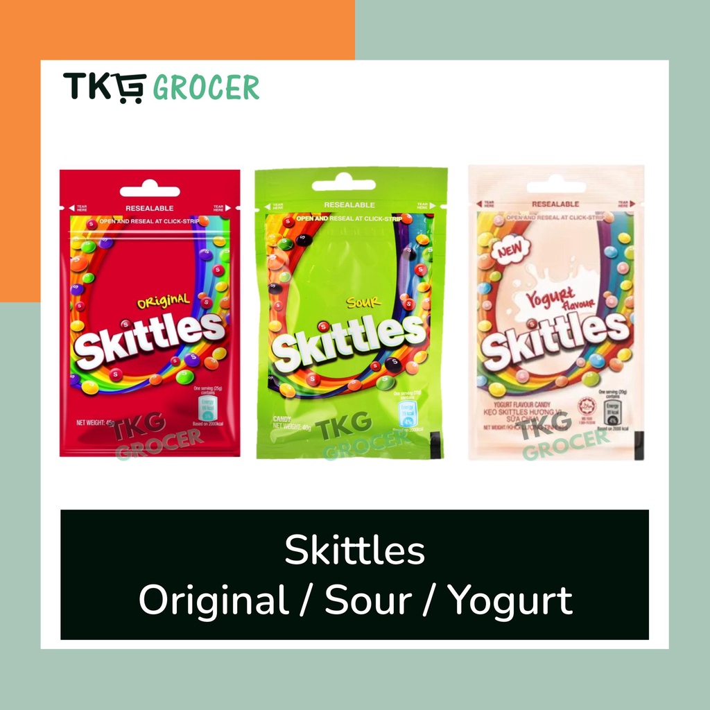 Skittles Fruit Flavour Candies Original 45g/Sour 40g | Shopee Malaysia