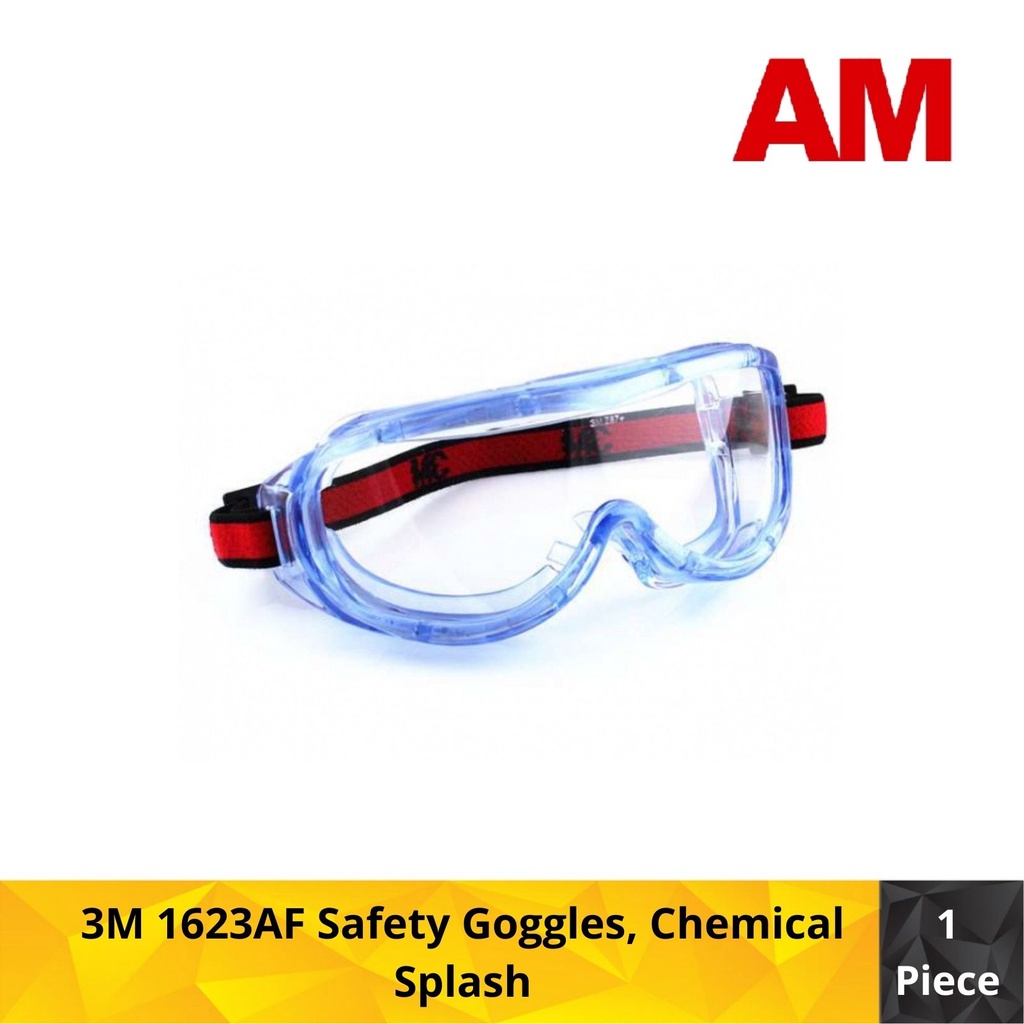 3M 1623AF Safety Goggles, Chemical Splash | Shopee Malaysia