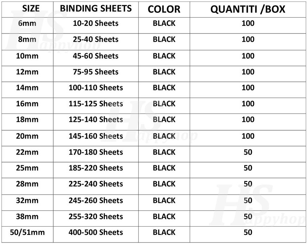 [ST-GR MY] 1 BOX 6MM Plastic Binding Comb A4 Black (100's) | Comb ...