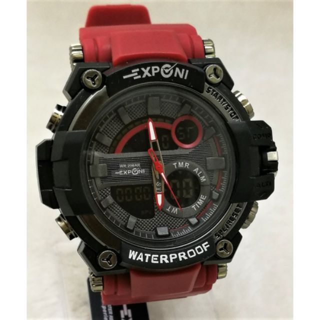 JAM TANGAN EXPONI ORIGINAL (Red Black) | Shopee Malaysia